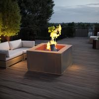 China Round 1000mm Rustic Red Steel Backyard Fire Pit or Customized for sale