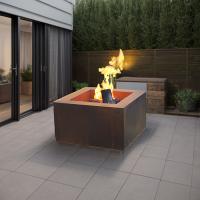 China Round 1000mm Rustic Red Steel Backyard Fire Pit or Customized for sale
