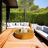 China Corten Steel/Weathering Steel Fire Pits For Freestanding Outdoor Wood Burner Fireplace for sale