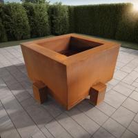 China Garden Weathering Steel 3mm Thick Outdoor Steel Fireplace Round/Square for sale