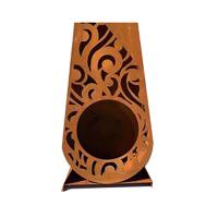China Outdoor 600mm Diameter Corten Steel Fire Pits Packed In Wooden Box for sale