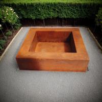 China Corten Steel/Weathering Steel Fire Pits Round/Square Wood Burning Fire Pit for sale