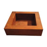 China Corten Steel/Weathering Steel Fire Pits Round/Square Wood Burning Fire Pit for sale