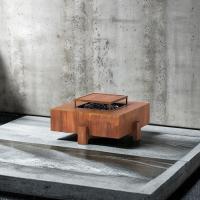China Outdoor 3mm Thick Round / Square Steel Fire Pits For Wood / Gas Burning for sale