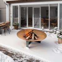 China Corten Steel/Weathering Steel 1000mm BBQ Brazier Fire Pits Customized for sale