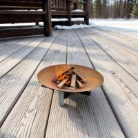 China 6mm Outdoor Steel Fireplace Cauldron Fire Pit Corten Steel Brazier for sale