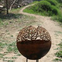 China Rustic Red Corten Steel Fire Pits Furnaces 3mm Thickness Assembly Required for sale