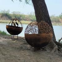 China Rustic Red Corten Steel Fire Pits Furnaces 3mm Thickness Assembly Required for sale