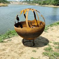 China 3mm Thick Corten Steel Fire Bowl Outdoor Wood Burning for sale