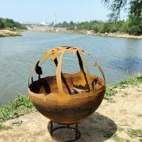 China 3mm Thick Corten Steel Fire Bowl Outdoor Wood Burning for sale