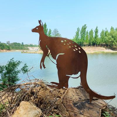 China Corten Steel Garden Metal Ornaments Rust-Resistant For Garden Decoration for sale