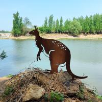 China Corten Steel Garden Metal Ornaments Rust-Resistant For Garden Decoration for sale