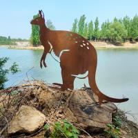 China Corten Steel Garden Metal Ornaments Rust-Resistant For Garden Decoration for sale