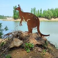 China Corten Steel Garden Metal Ornaments Rust-Resistant For Garden Decoration for sale