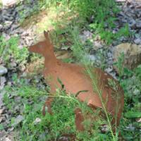 China Corten Steel Yard Metal Embellishments Opossum Shape Easy To Install for sale