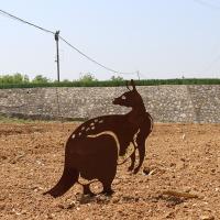 China Opossum Shape Corten Steel Garden Metal Decorations With Low Maintenance for sale