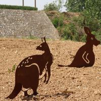 China Opossum Shape Corten Steel Garden Metal Decorations With Low Maintenance for sale