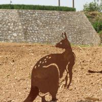 China Opossum Shape Corten Steel Garden Metal Decorations With Low Maintenance for sale