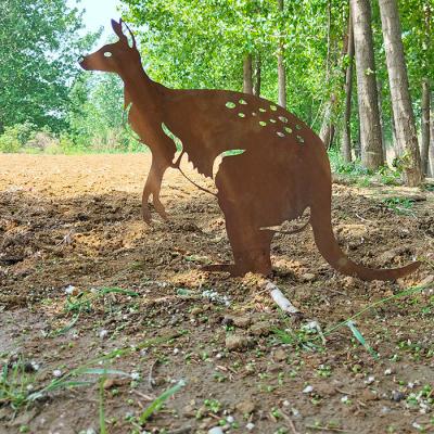China Corten Steel Outdoor Metal Accessories With High Durability Opossum Shape for sale
