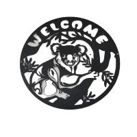 China High Durability Outdoor Metal Garden Ornaments Koala Shape Cutting for sale