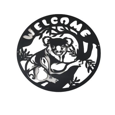 China High Durability Outdoor Metal Garden Ornaments Koala Shape Cutting for sale