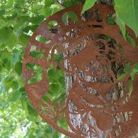 China High Durability Outdoor Metal Garden Ornaments Koala Shape Cutting for sale