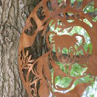 China High Durability Outdoor Metal Garden Ornaments Koala Shape Cutting for sale