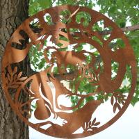 China High Durability Outdoor Metal Garden Ornaments Koala Shape Cutting for sale