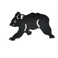 China Rust Corten Steel Yard Art Metal Embellishments Koala Shape Cutting for sale