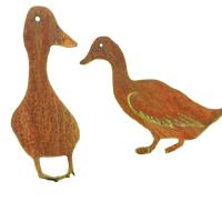 China Rust Or Customized Color Corten Steel Garden Sculpture Ostrich Shape Cutting for sale