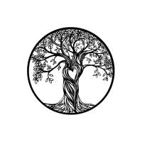 China Wall Decor Tree Cutouts Rusty Metal Garden Ornaments Low Maintenance Custom for sale