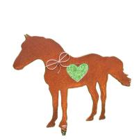 China Horse Shape Cutting Garden Metal Ornaments High Durability Rust Resistant for sale