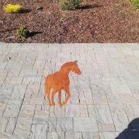 China Horse Shape Cutting Garden Metal Ornaments High Durability Rust Resistant for sale