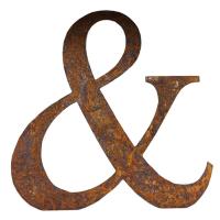 China Letter Number Shape Rustic Metal Garden Ornaments Laser Cutting for sale