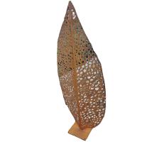 China Metal Leaf Polishing Corten Steel Sculpture Wooden Crate for sale