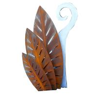 China Customized Size Smooth Corten Steel Sculpture Garden Art for sale