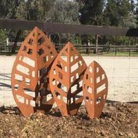 China Customized Size Smooth Corten Steel Sculpture Garden Art for sale