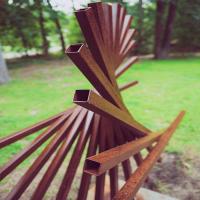 China Modern Outdoor Welding Corten Steel Sculpture Customized Design for sale