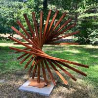 China Modern Outdoor Welding Corten Steel Sculpture Customized Design for sale