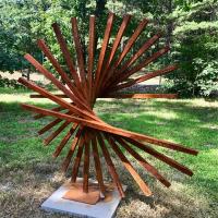 China Modern Outdoor Welding Corten Steel Sculpture Customized Design for sale