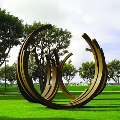 China Iso 9001 Certified Large Rusted Metal Garden Sculptures For Outdoor for sale