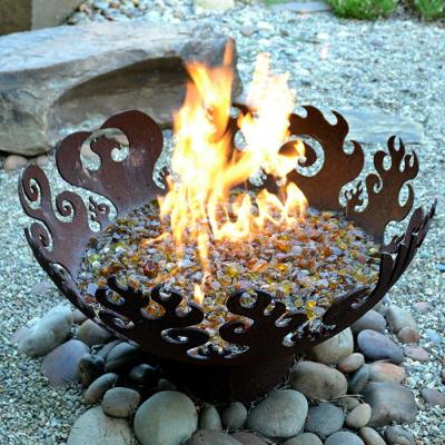China Camping corten steel fire bowl Fire Pit Ball Crafted for sale