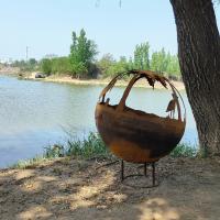 China Customized Manual Ignition Steel Fire Pits 3mm Thickness Wood/Gas Fuel Type for sale