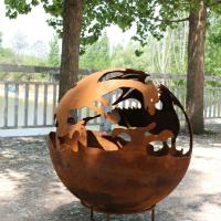 China Customized Manual Ignition Steel Fire Pits 3mm Thickness Wood/Gas Fuel Type for sale