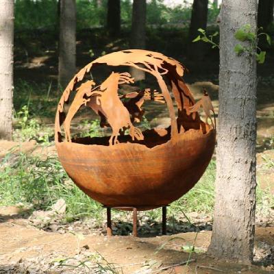China Customized Manual Ignition Steel Fire Pits 3mm Thickness Wood/Gas Fuel Type for sale