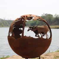 China Home Decor Patio Small Fire Pit Sphere Outdoor Wood Burning Fire Pit Table for sale