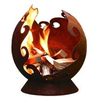 China Customized Corten Steel Fire Pits 6mm Thickness Modern Wood Fuel Type for sale