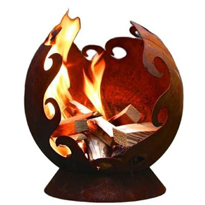 China Customized Corten Steel Fire Pits 6mm Thickness Modern Wood Fuel Type for sale