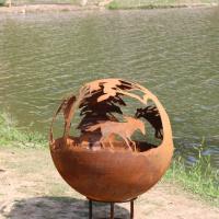 China Customized Corten Steel Fire Pits 6mm Thickness Modern Wood Fuel Type for sale