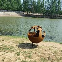 China Customized Corten Steel Fire Pits 6mm Thickness Modern Wood Fuel Type for sale